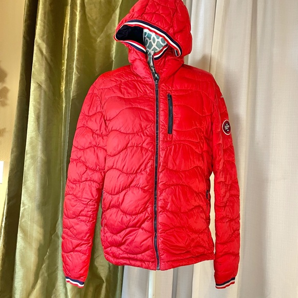 Superdry | Jackets & Coats | Super Dry Red Puffy Coat | Poshmark